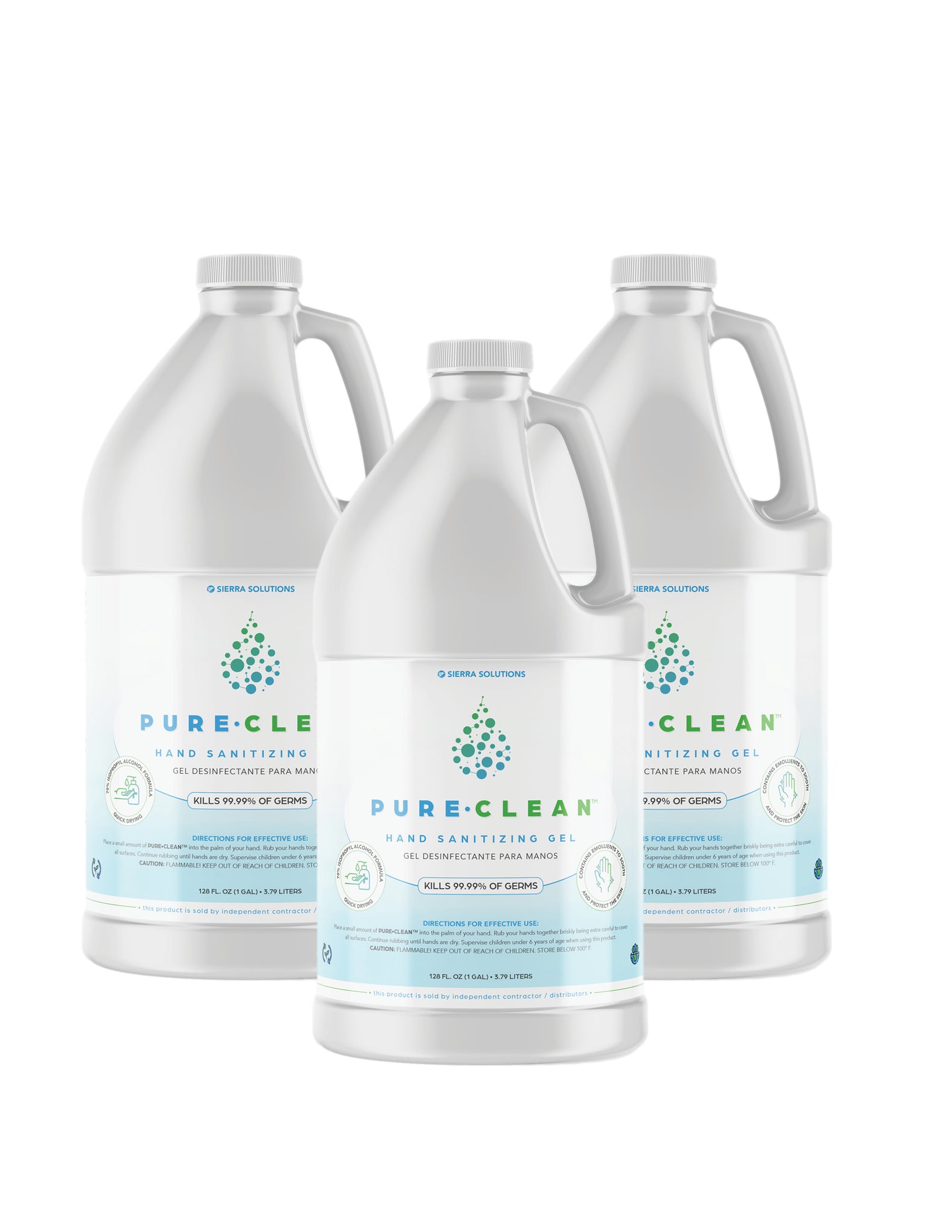 PURE•CLEAN™ Hand Sanitizing Gel-75% Isopropyl Alcohol w/ Vitamin E & A ...